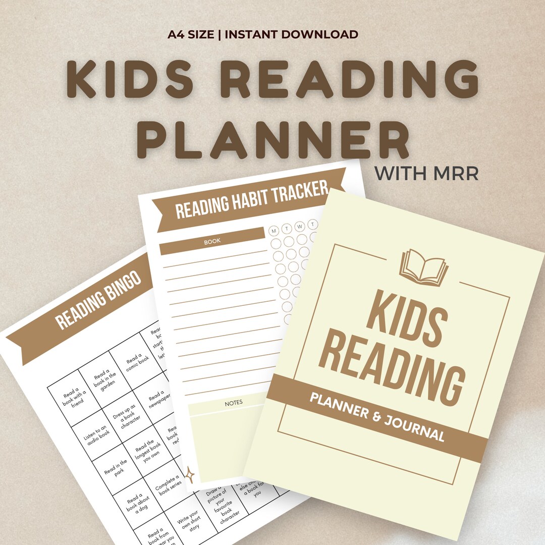 Kids Reading Planner & Journal Printable Reading Tracker for Kids ...