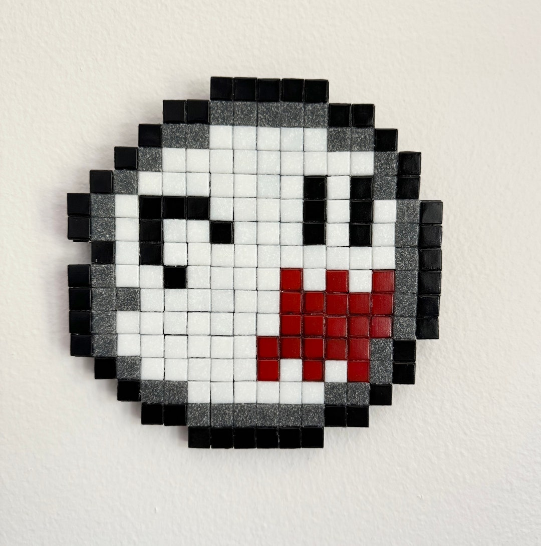Angry Boo Diddly Mosaic Pixel Art - Etsy