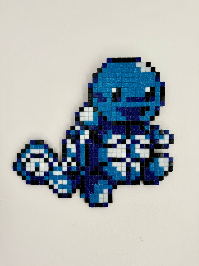 Squirtle Pokémon Sprite Mosaic Pixel Art - Etsy