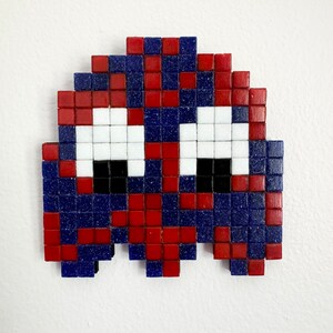 Coded Pacman Ghost Mosaic Pixel Art - Etsy