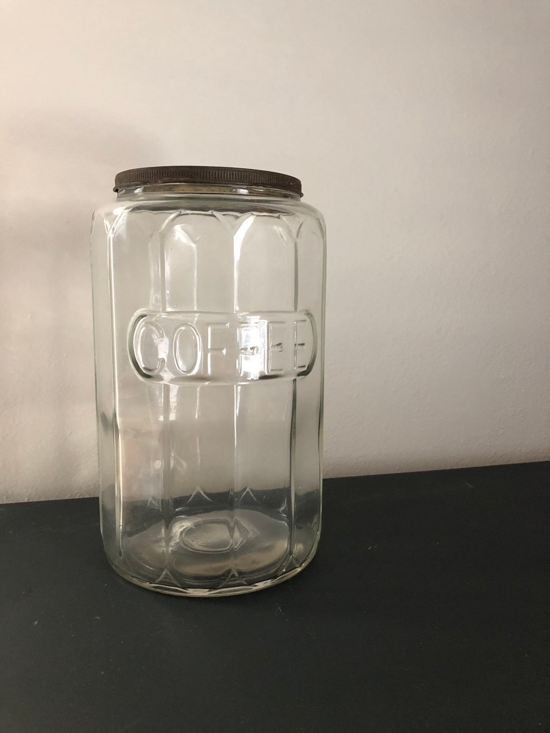 Vintage Glass Coffee Jar 1930s Apothecary - Etsy
