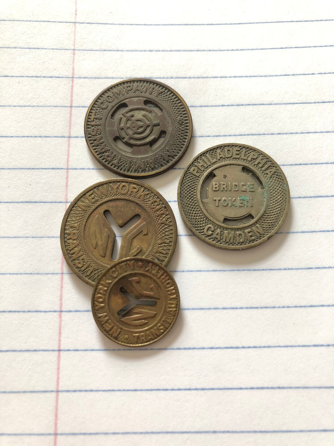 Vintage Transit Tokens New York City Miami Florida - Etsy