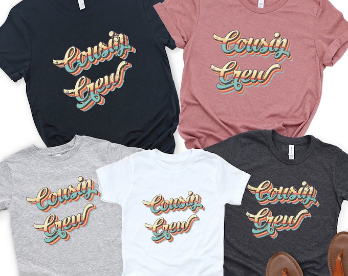 Retro Cool Cousins Club Shirt, Retro Cousin Crew Shirt, Team Cousin ...
