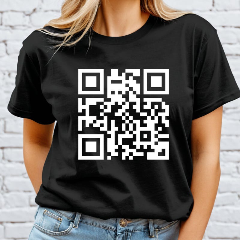 Personalized Qr Code T Shirts - Etsy