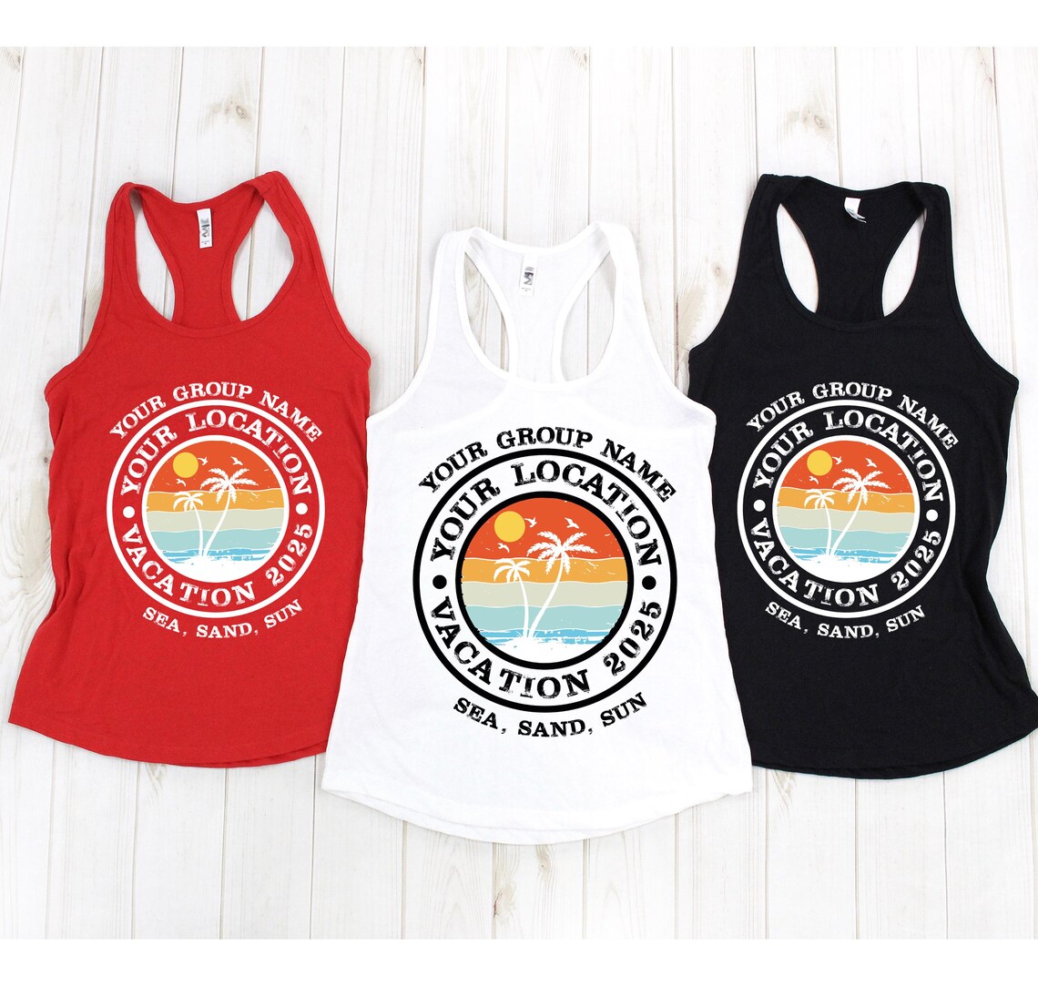 Custom Summer Tanks Tops, Custom Family Vacation Tanks, Family Vacation ...
