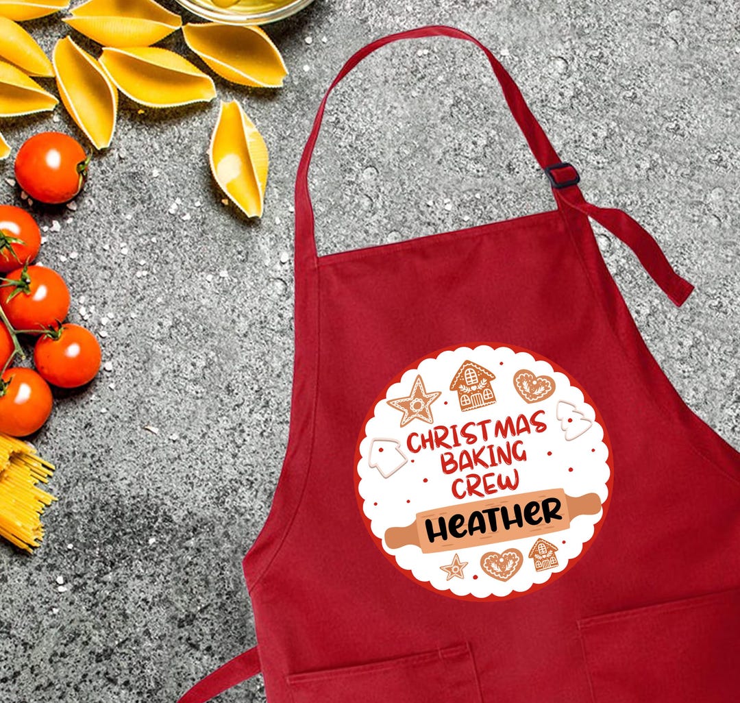 Custom Cookie Crew Apron, Personalized Christmas Apron, Christmas ...