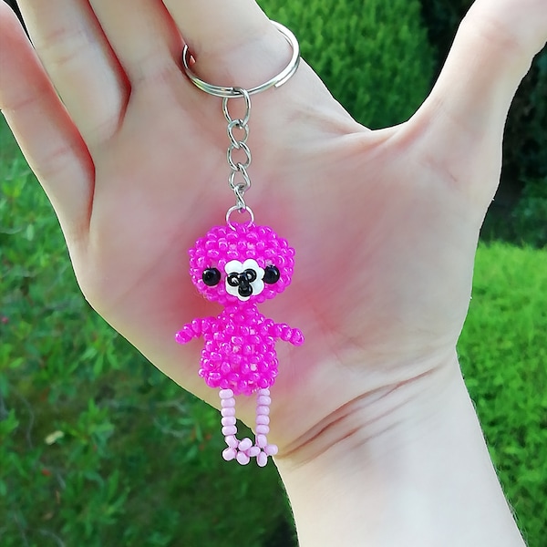 Beaded Animal Keychain - Etsy