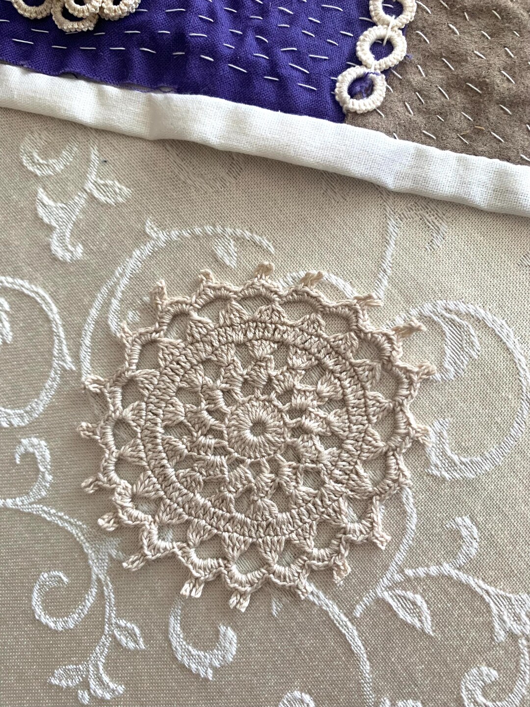Vintage Crocheted Lace Mini Doilies for Slow Stitch, Junk Journals ...