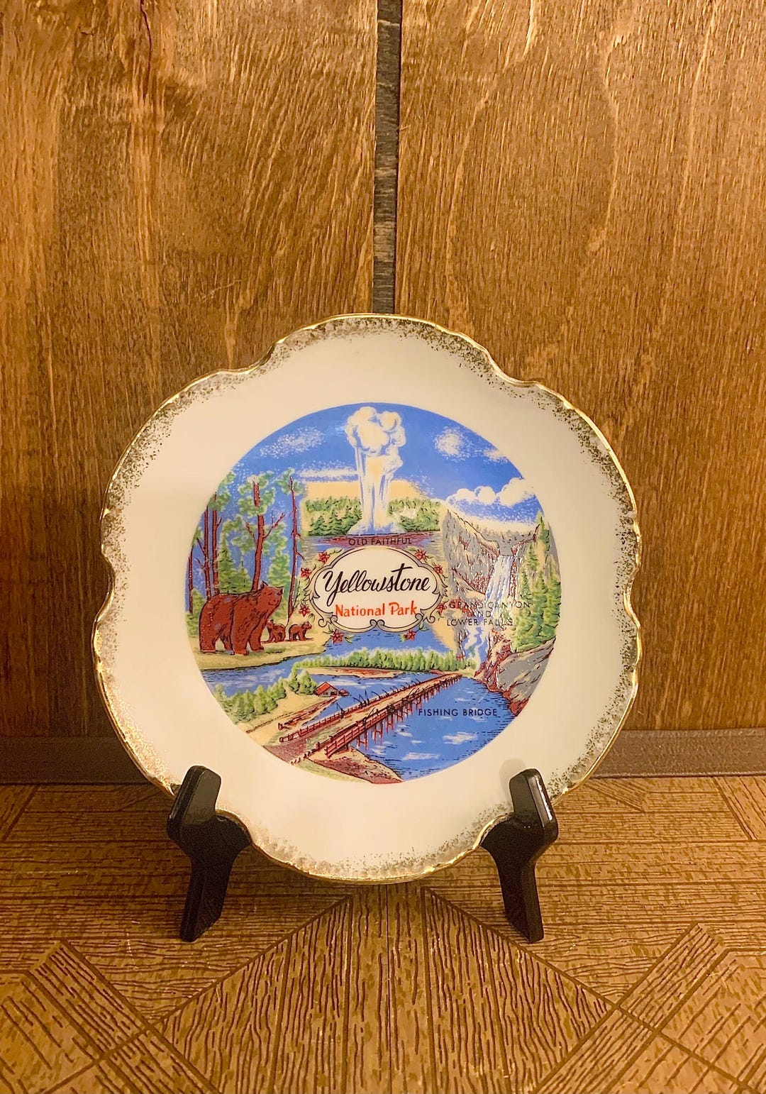 1950s Yellowstone Tourist Plate - Etsy