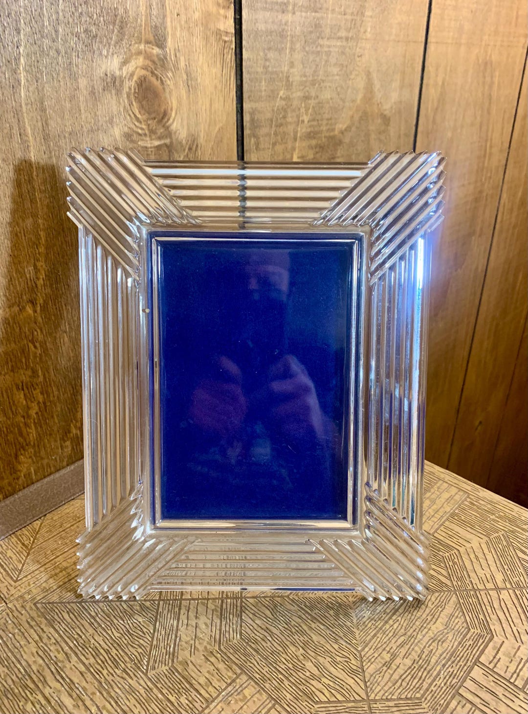 Art Deco Crystal Glass Frame by Mikasa - Holds 5x7 - Etsy