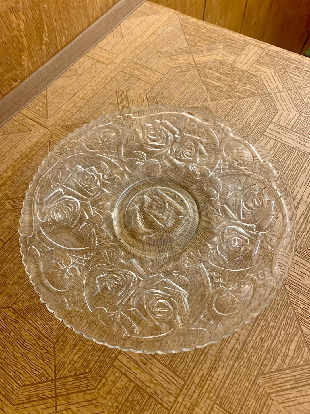 Vintage Rose Pattern Serving Plate - 10.5 Inch - Etsy