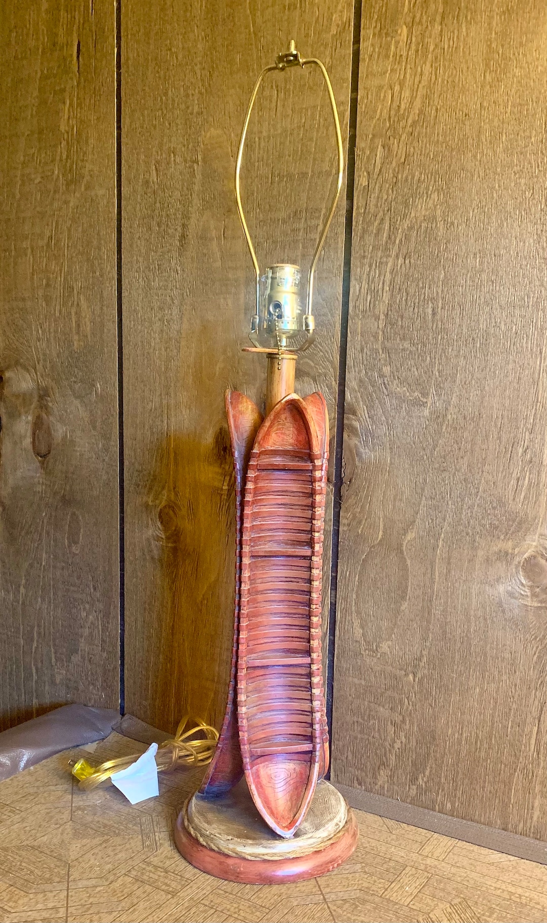 Rustic Canoe Lamp - Etsy
