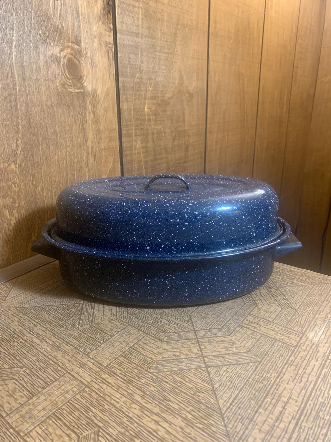 Vintage Enamelware Roaster - 13x8 Inch - Etsy