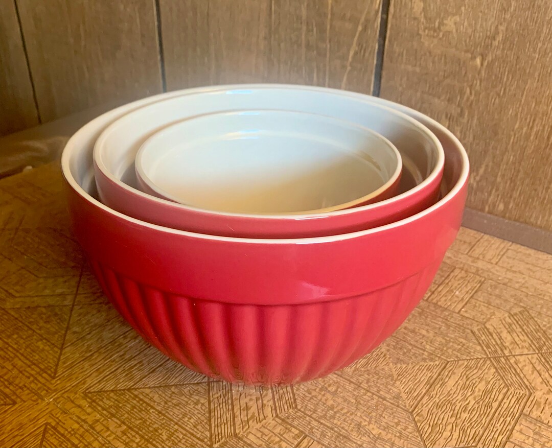 Stoneware Mixing Bowl Set - Etsy