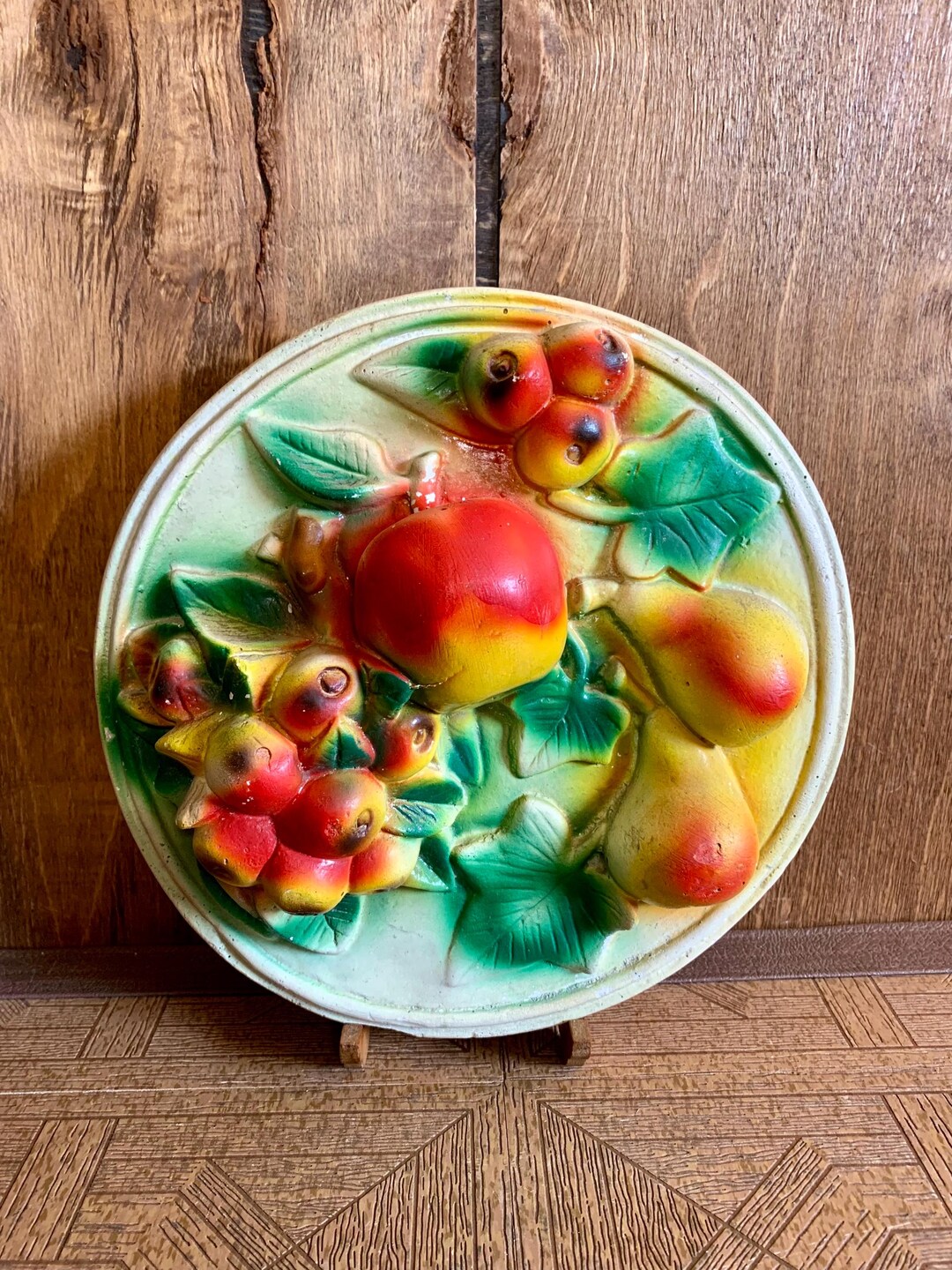 Mid Century Chalkware Fruit Plaque- 10.5 Inch - Etsy