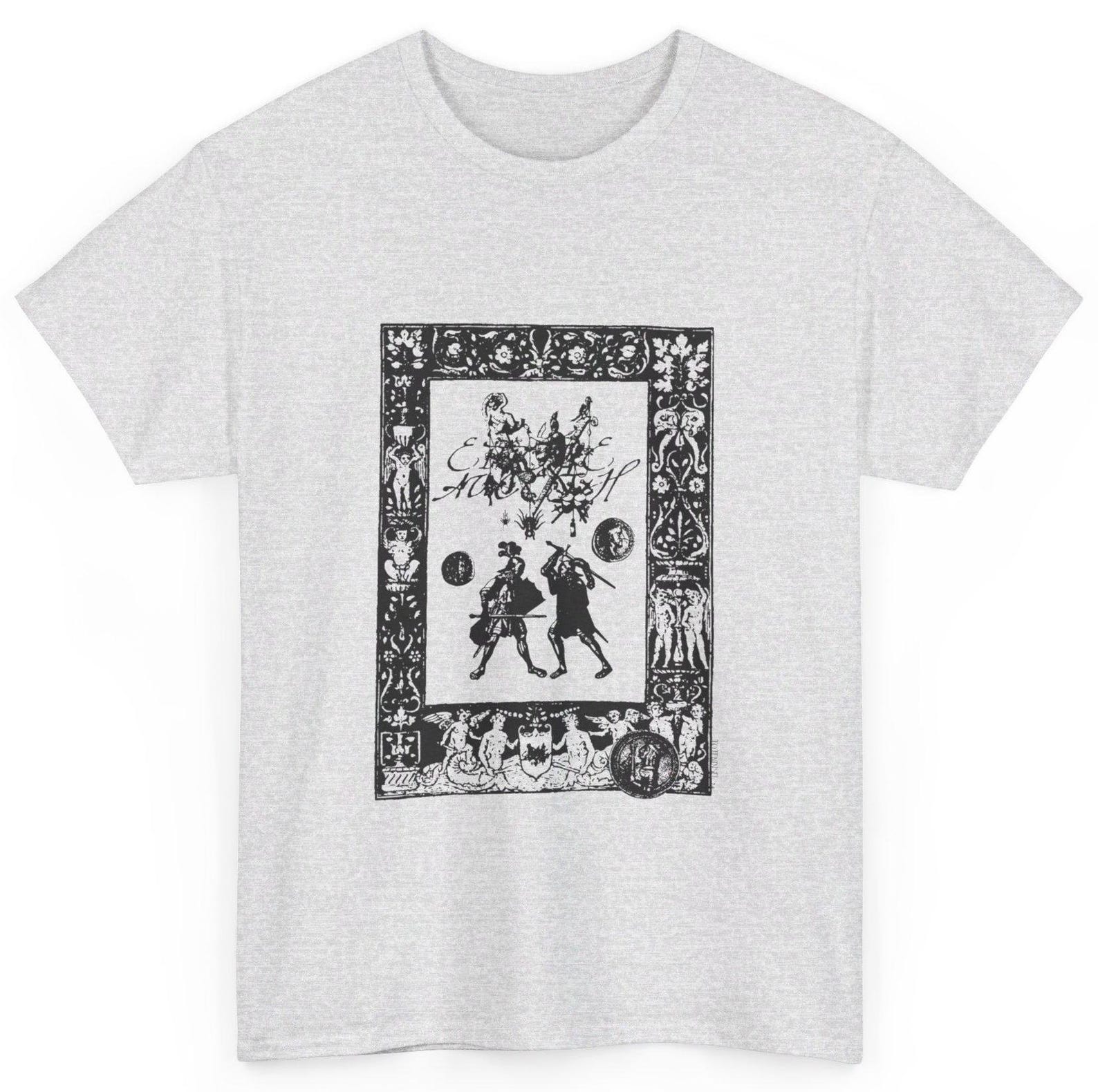 MADE IN UK Medieval Knight Blackwork Print Old Warfare Manuscript Cover ...
