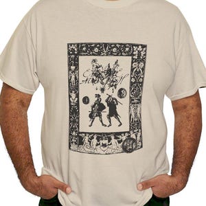 MADE IN UK Medieval Knight Blackwork Print Old Warfare Manuscript Cover ...