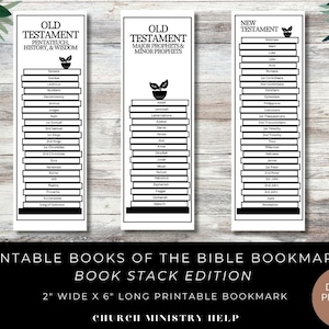 Printable Books of the Bible Bookmarks - Old & New Testament Books ...