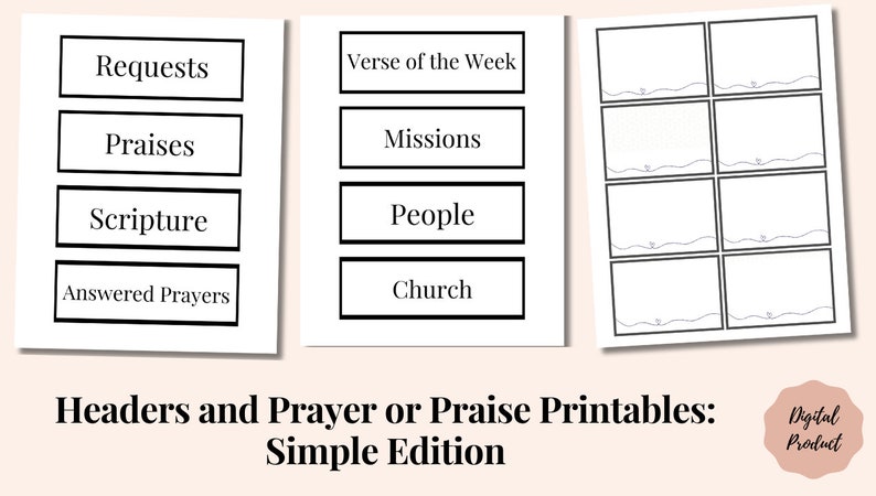 Printable Prayer Board Kit - Variety Pack - Christian Church Prayer ...