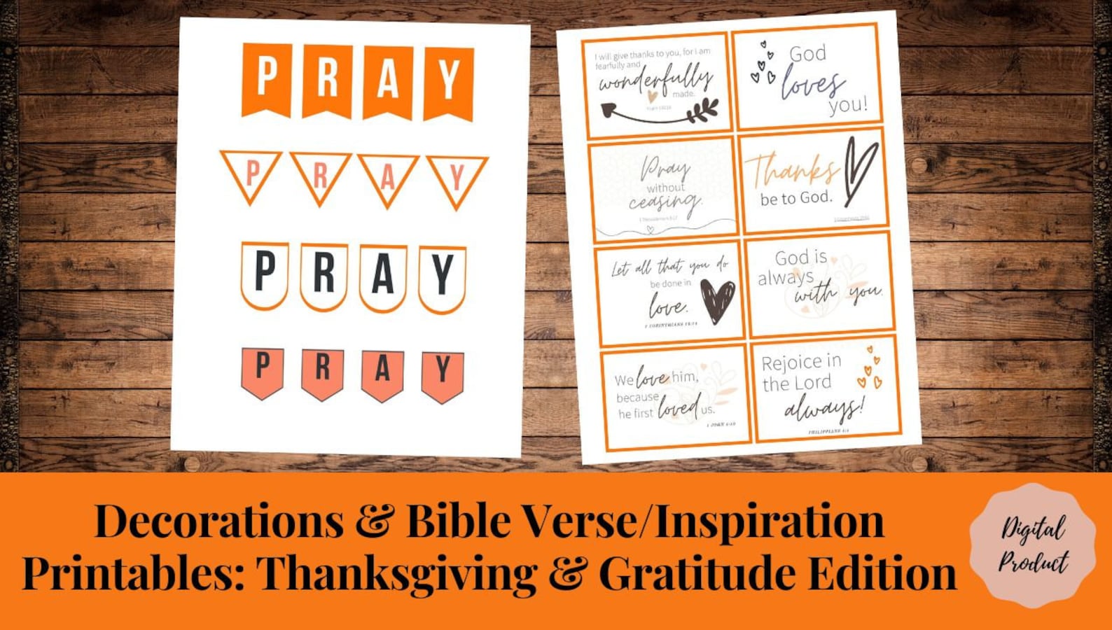 Printable Prayer Board Kit - Gratitude and Thanksgiving Edition ...