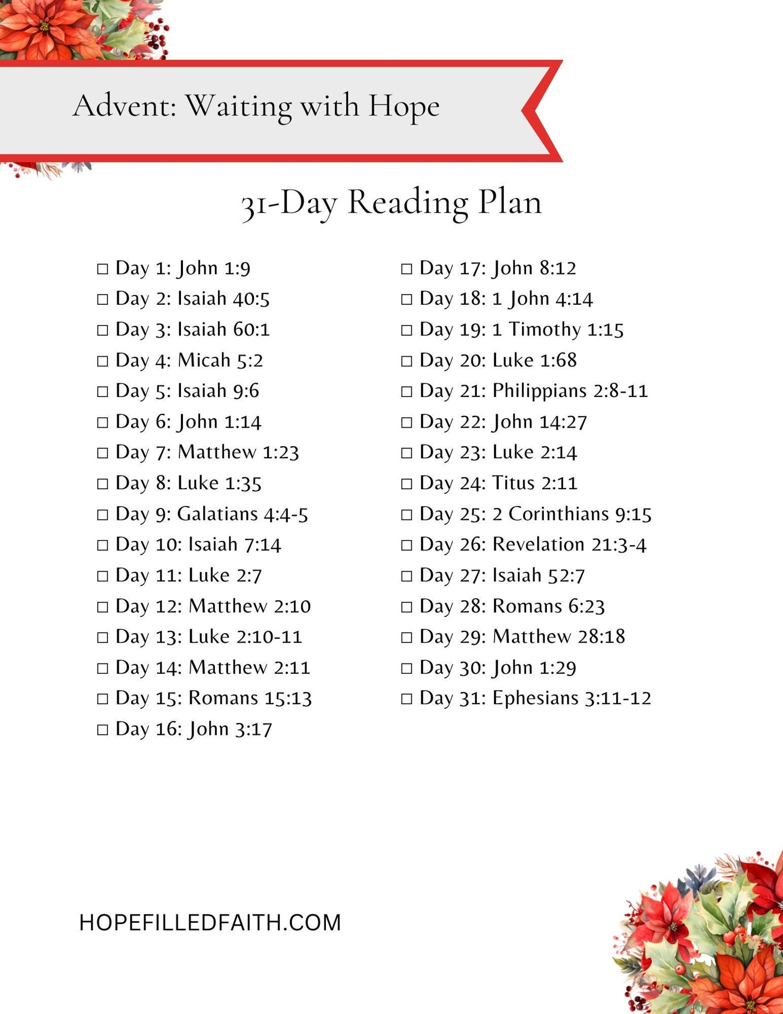 Printable Advent Bible Study Guide With Bible Reading Plan, Bible Study ...