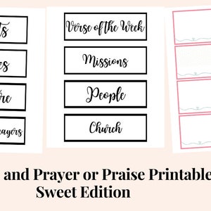 Printable Prayer Board Kit - Sweet Edition - Christian Church Prayer ...