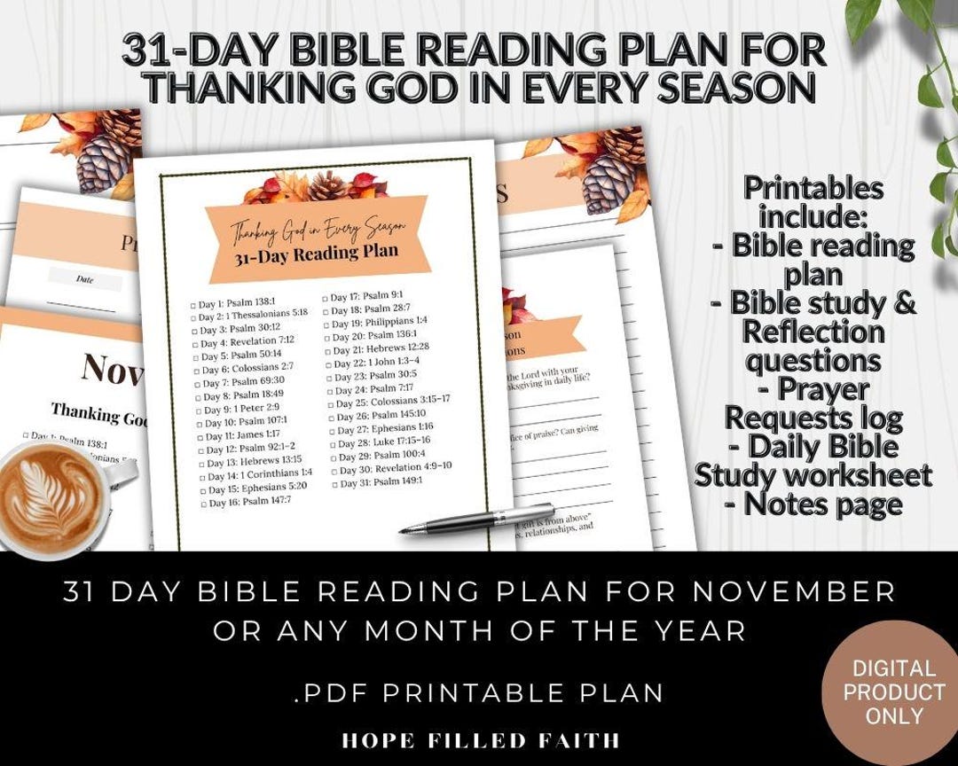 Printable Thanking God in Every Season Study Guide | Bible Reading Plan ...