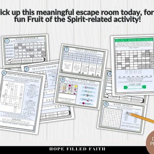 Bible Printable Escape Room for Kids Game, Fruit of the Spirit Theme ...