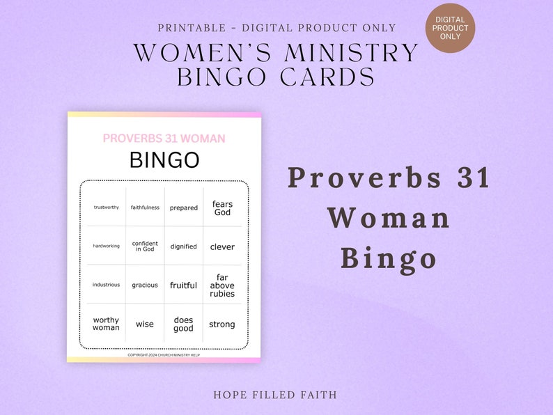 Printable Women's Ministry 3 Game Bingo Set - What's in My Purse ...