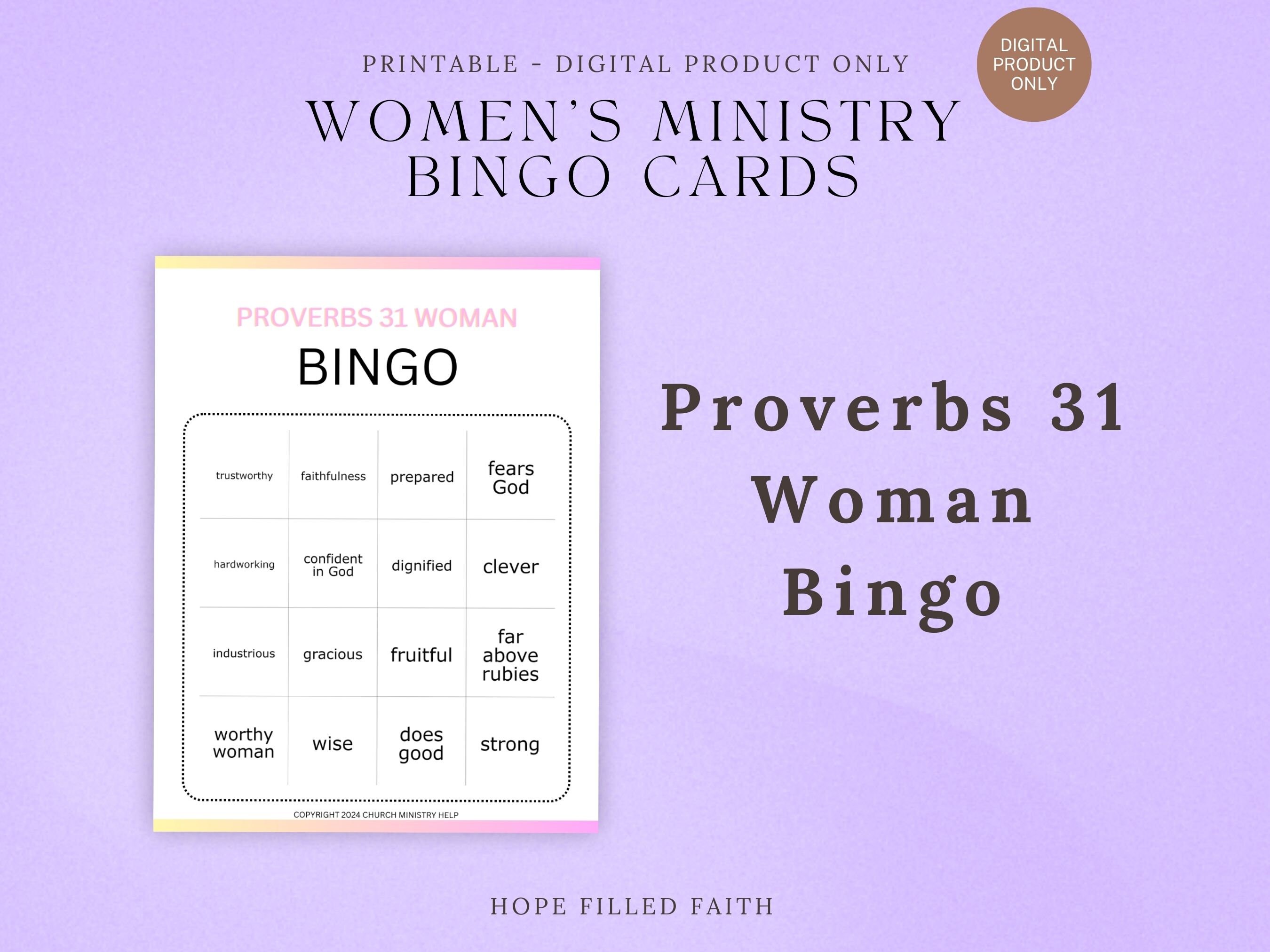 Printable Women's Ministry 3 Game Bingo Set - What's in My Purse ...
