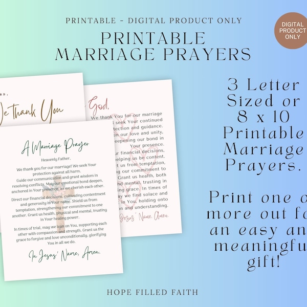 Christian Marriage Art Printable - Etsy