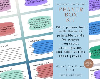 Printable Prayer Board Kit Simple Edition Christian Church Prayer Group ...