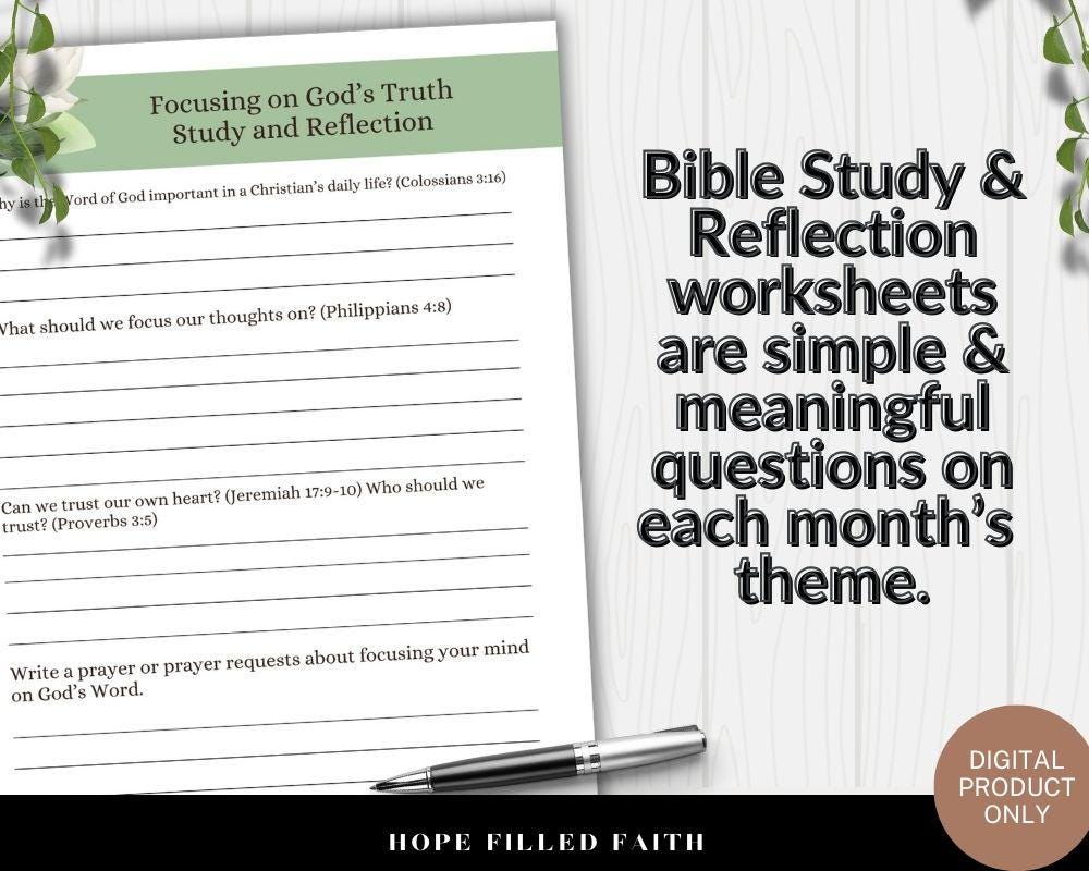 12-month Bible Reading Plan Bundle Volume 1 - Bible Study Guides W ...