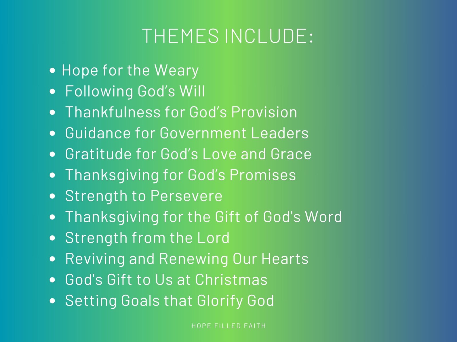 Printable Prayer Guide for Prayer Meetings and Quiet Time With Weekly ...