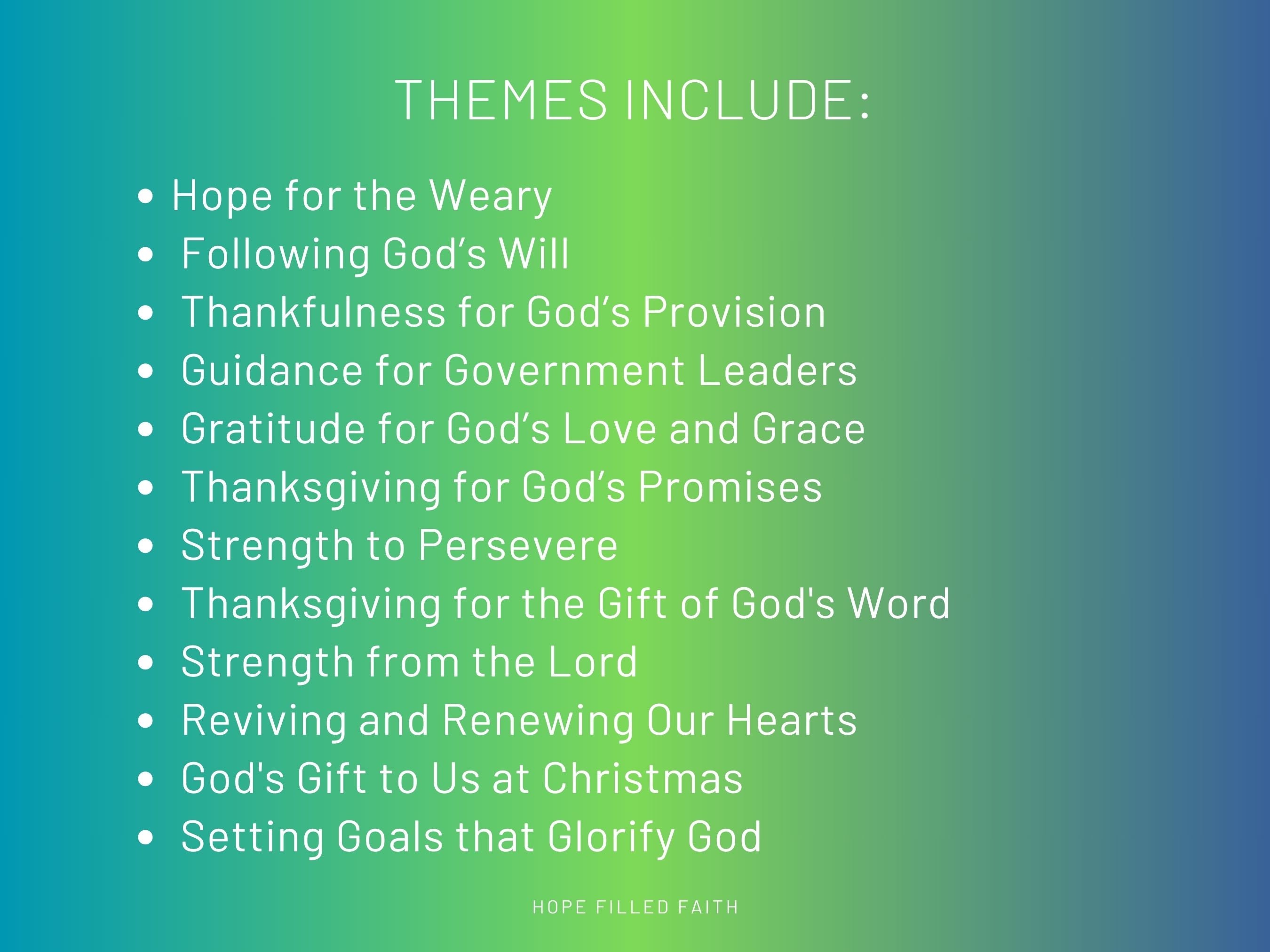 Printable Prayer Guide for Prayer Meetings and Quiet Time With Weekly ...