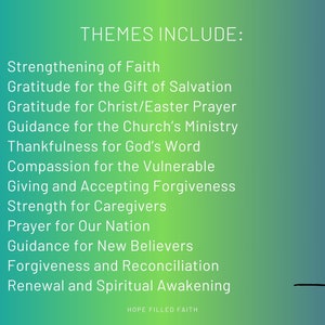 Printable Prayer Guide for Prayer Meetings and Quiet Time With Weekly ...