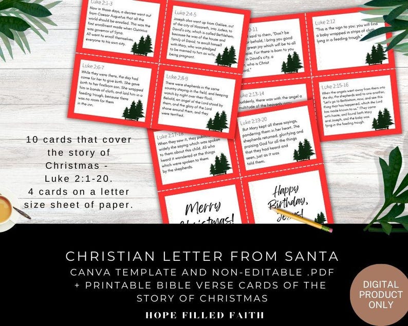 Printable Christian Letter From Santa - Editable Canva Template or ...