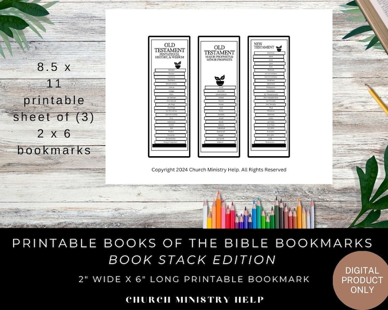 Printable Books of the Bible Bookmarks - Old & New Testament Books ...