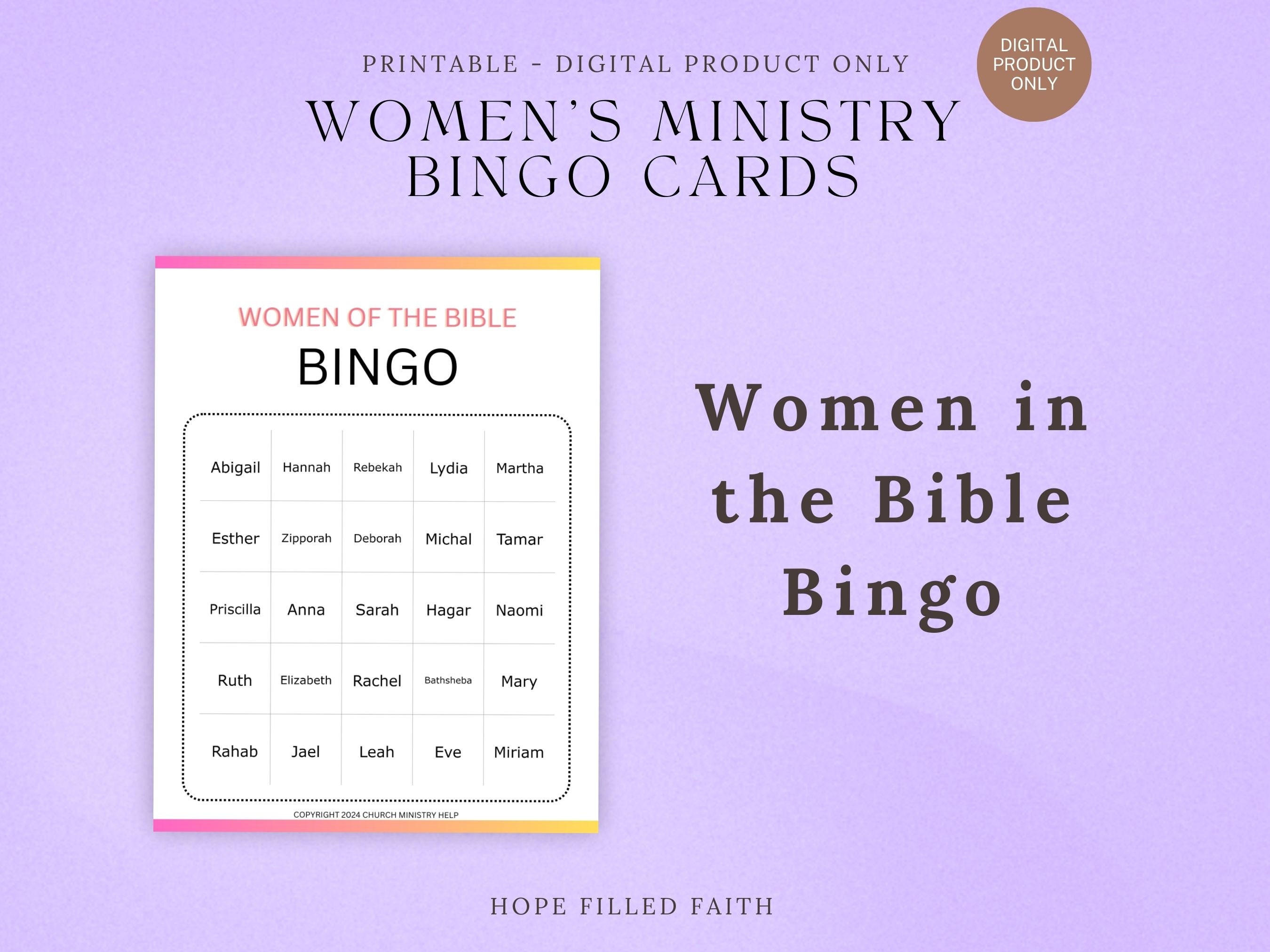 Printable Women's Ministry 3 Game Bingo Set - What's in My Purse ...