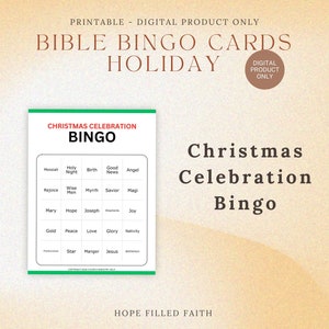 Printable Bible Holiday Themed 5 Game Bingo Set - Easter Thanksgiving ...