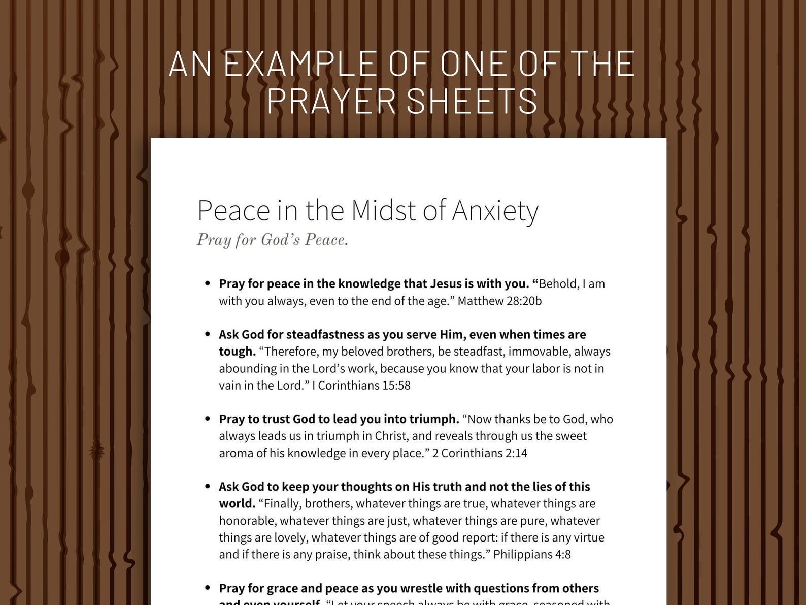 Printable Prayer Guide for Prayer Meetings and Quiet Time Volume 1 With ...