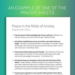 Printable Prayer Guide for Prayer Meetings and Quiet Time With Weekly ...
