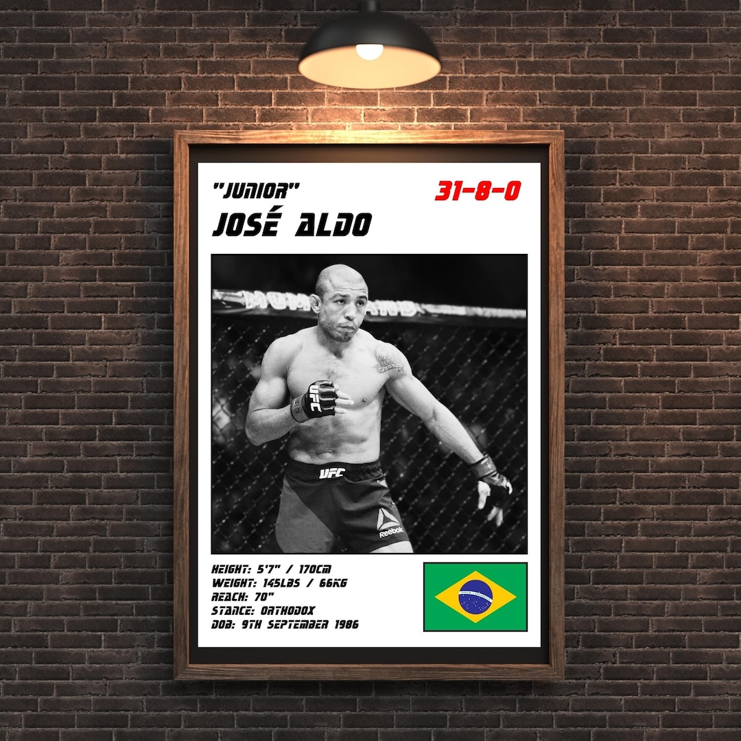 MMA Digital UFC Fighter Print - Jose Junior Aldo White Wall Poster ...