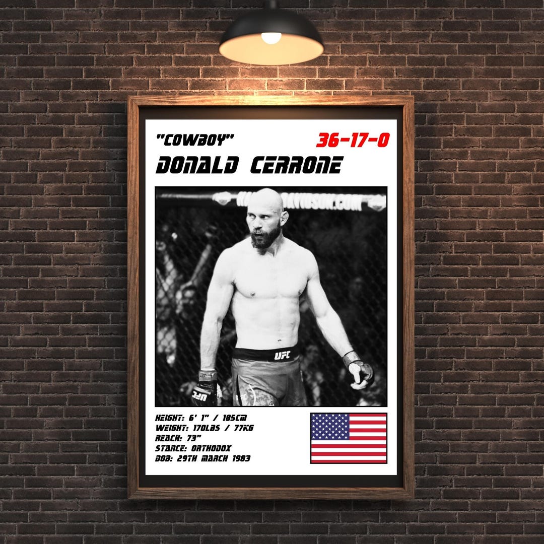 Donald "cowboy" Cerrone UFC Poster – MMA Fighter Artwork (digital ...