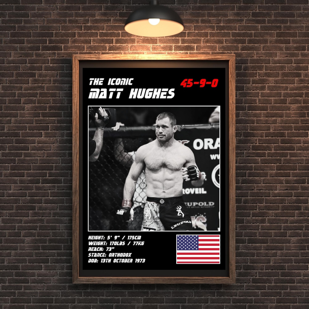 Matt Hughes - MMA UFC Fighter Poster, Iconic Artwork (digital Download ...