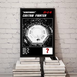 MMA Digital UFC Fighter Print - Custom Fighter (choose Any - White OR ...