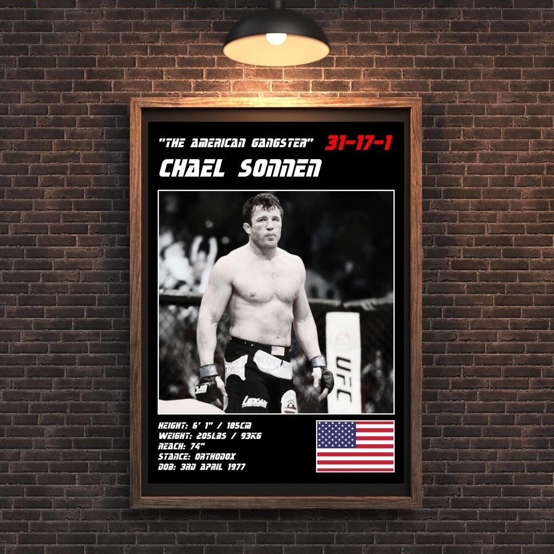 MMA Digital UFC Fighter Print - Chael the American Gangster Sonnen ...