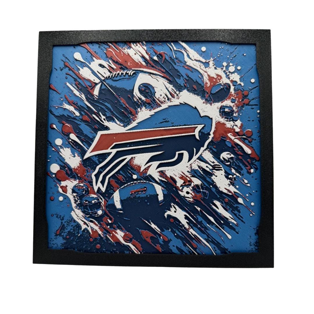 NFL Buffalo Bills 3D Printed Artwork Collectible Man Cave Memorabilia ...