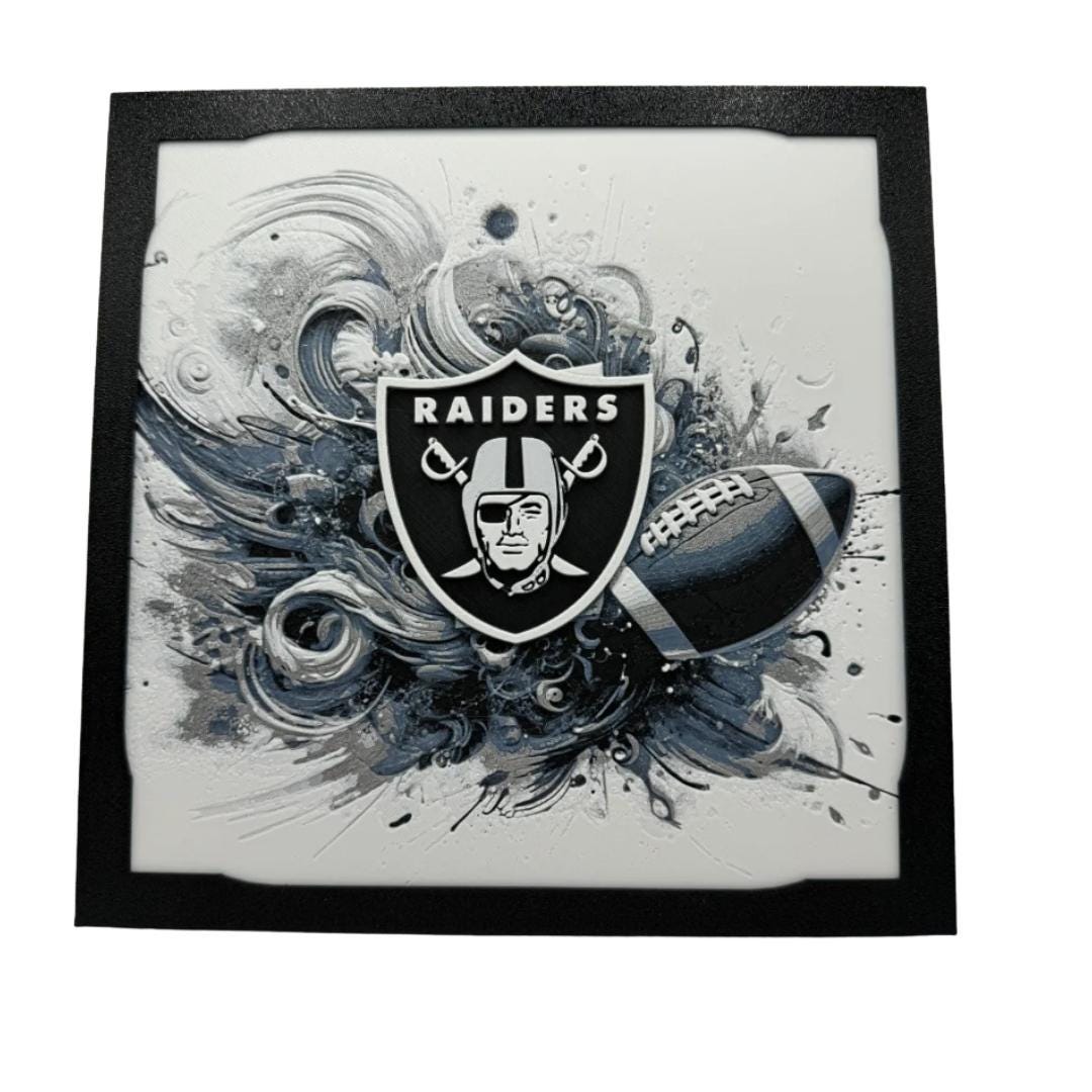 NFL Las Vegas Raiders 3D Print Artwork Collectible Man Cave Memorabilia ...