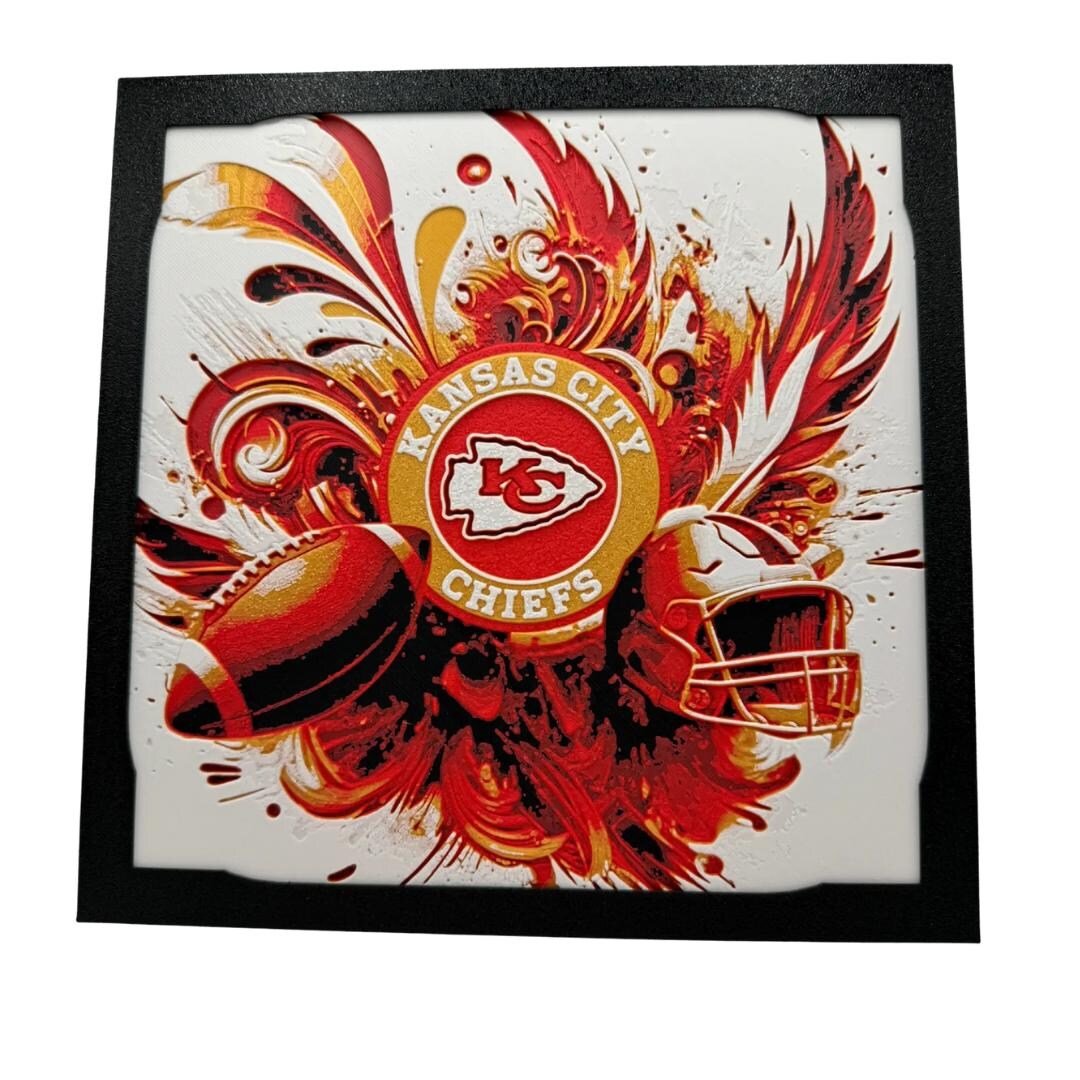 NFL Kansas City Chiefs 3D Print Artwork Collectible Man Cave ...